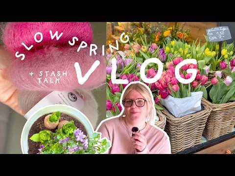 Das perfekte slow weekend 🌸 VLOG 2 - Frühling reinlassen | cozy vlog, knitting & stash talk
