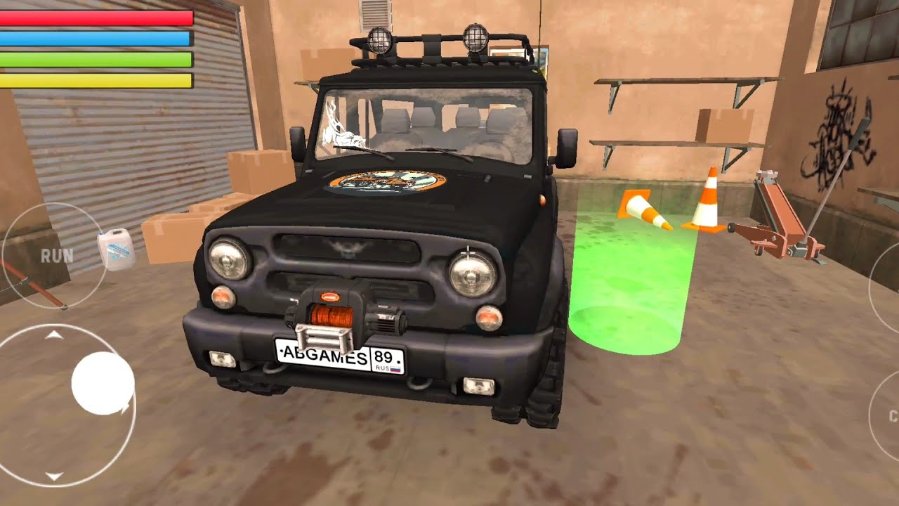 Russian Car Driver UAZ Hunter Modified New Look & Crushed Stone Cargo ...