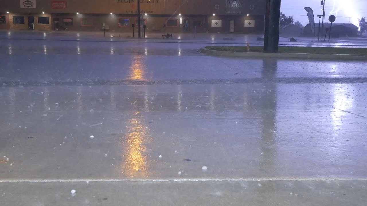 Large Hail from Nocturnal Oklahoma Thunderstorms (June 7, 2021) - YouTube