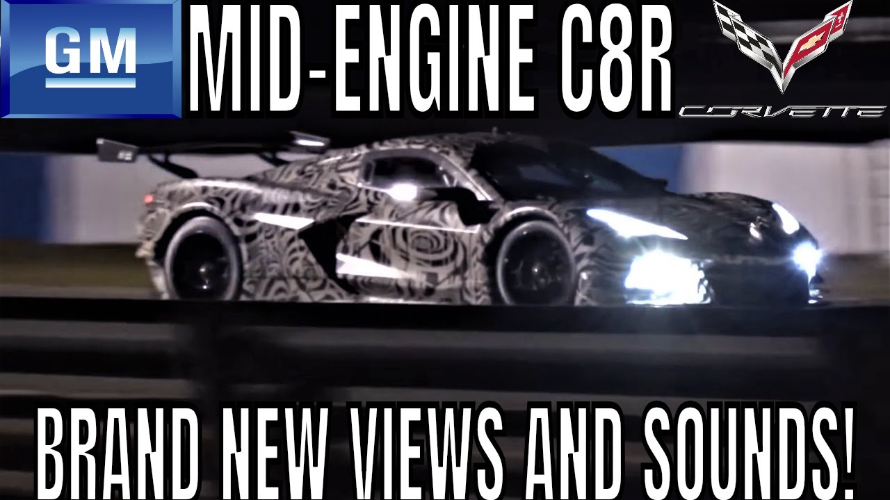 NEW MID-ENGINE CORVETTE C8R SPOTTED AT RACETRACK, GREAT FOOTAGE! - YouTube