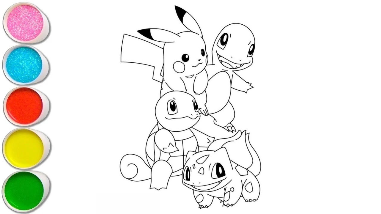 Dibujos Para Colorear De Pokemon Pikachu Y Amigos Libro De Colorear De