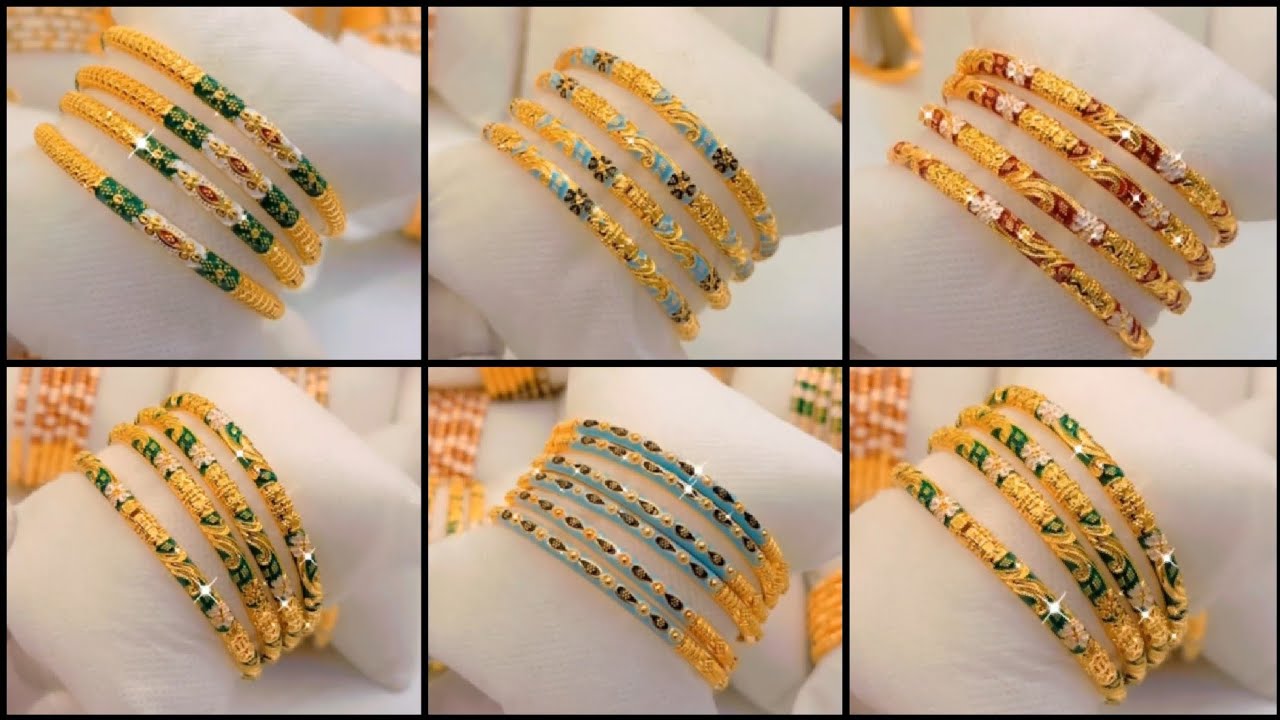 Gold Bangles & Gold Bracelet Designs 2025/Gold Jewellery /Gold Kangan ...