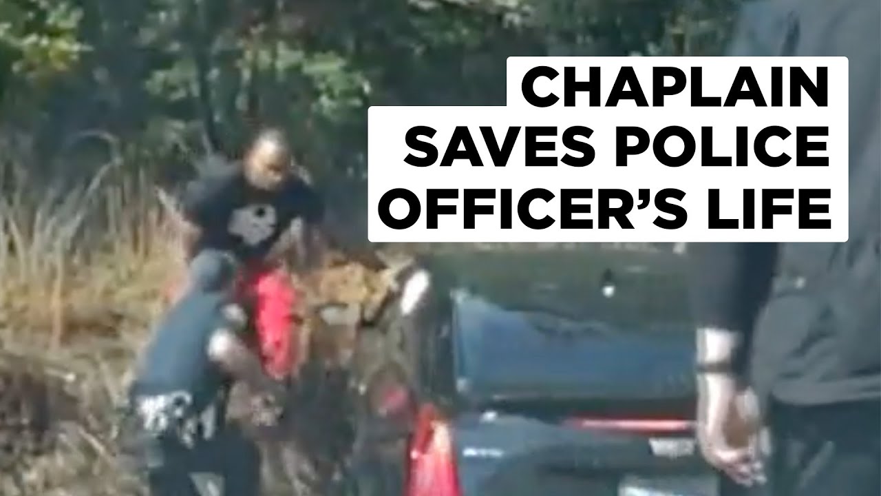 Chaplain Saves Police Officer's Life - YouTube