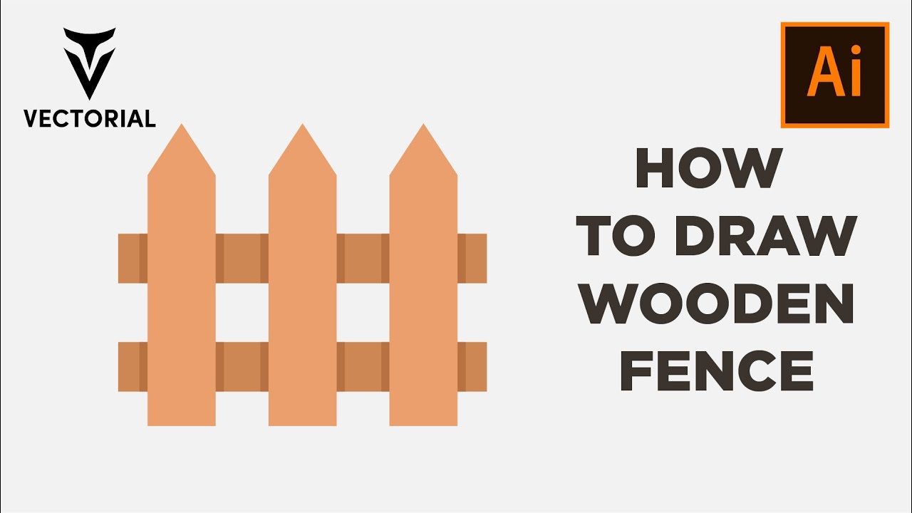 How to draw Wooden Fence in ADobe Illustrator - YouTube