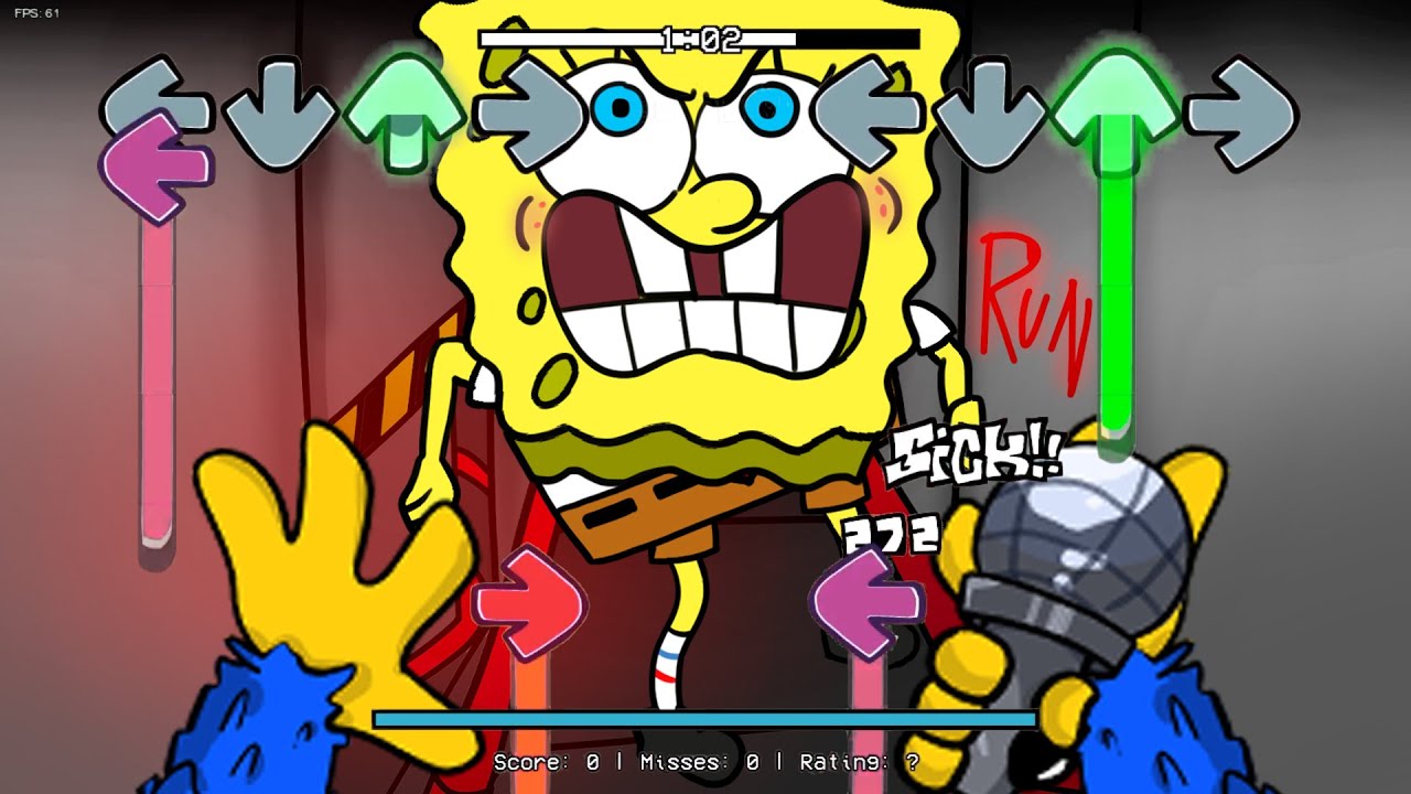 Huggy Wuggy VS SpongeBob in Vent First-Person // FNF Mod Poppy Playtime ...