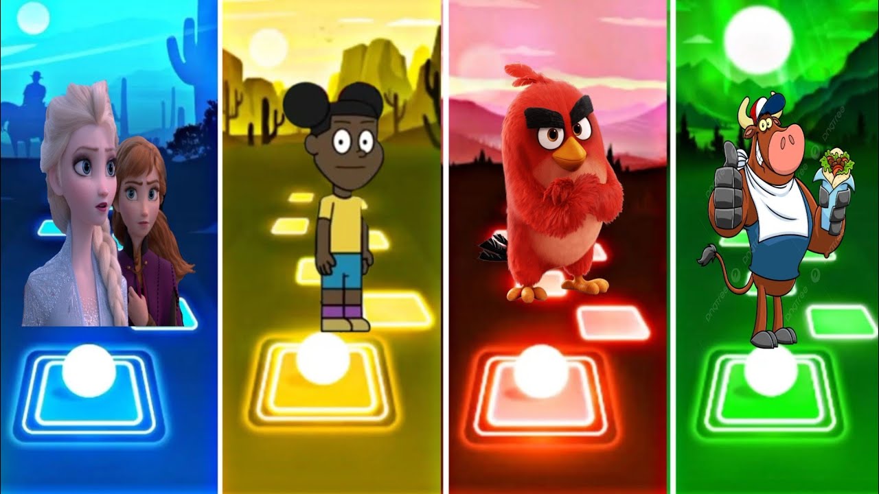 FROZENII🆚Amanda The Adventurer🆚The Angry Birds🆚FUNNY BULL🌟Who is best ...