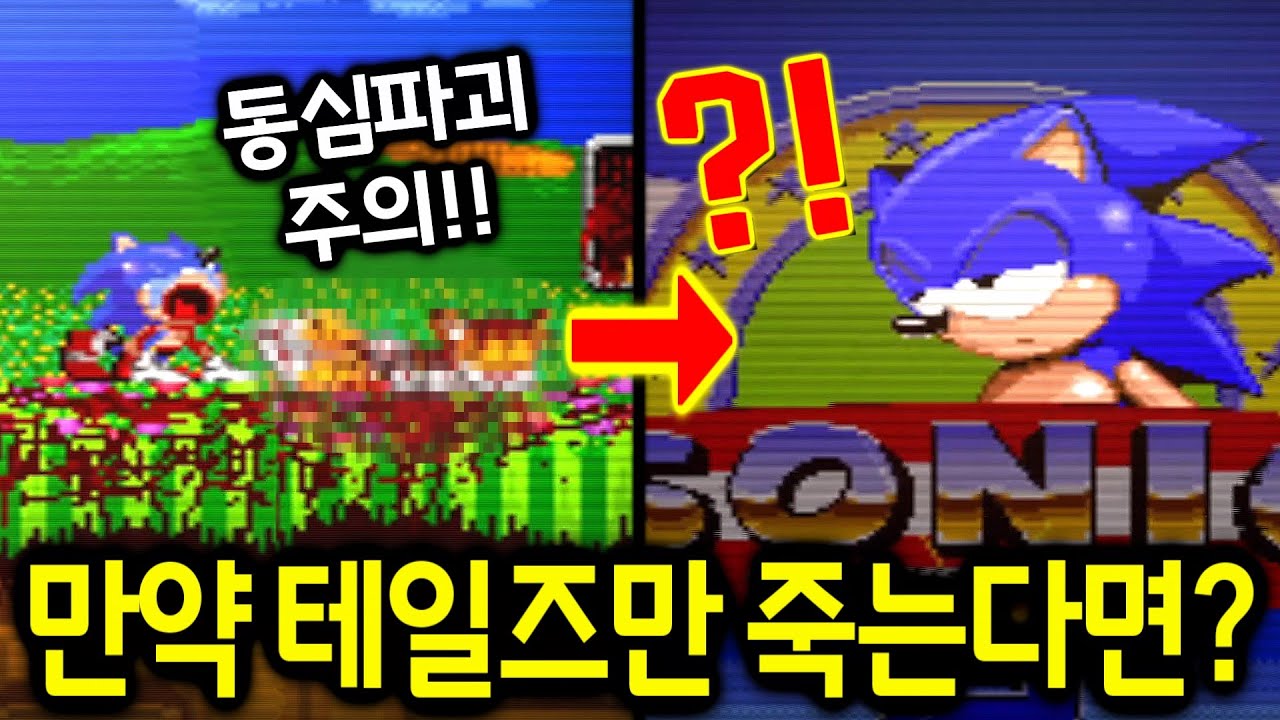 만약 소닉게임에서 테일즈만 죽으면 어떻게 될까? 동심파괴 주의!! (Dissipated Hedgehog / 소닉 exe 공포게임 ...