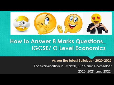 IGCSE/ O Level Economics Revision: How to Answer 8 marks questions ...