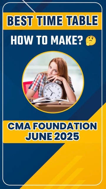 How to Make The Best Time Table? | CMA Foundation June 25 | #shorts ...