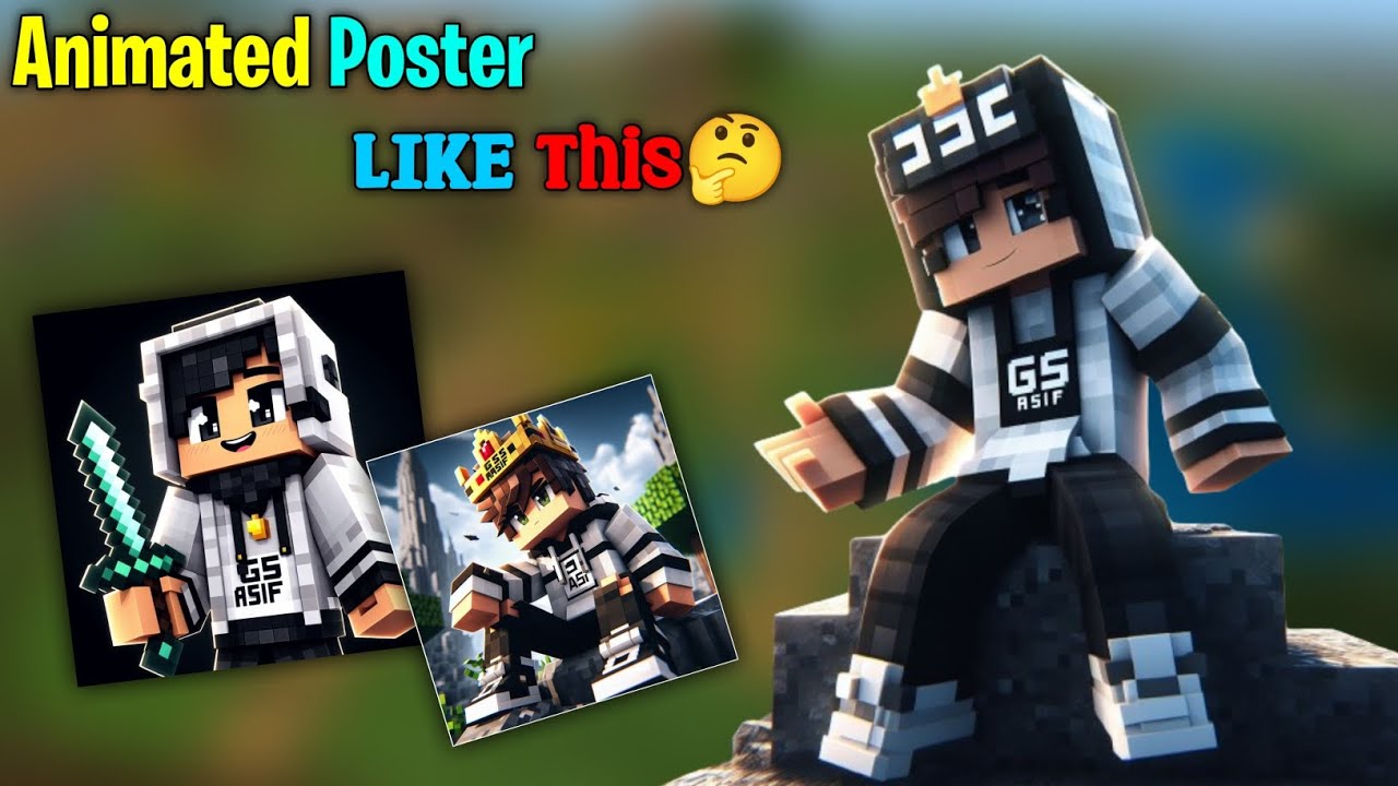 HOW TO MAKE MINECRAFT ANIMATED POSTER LIKE THIS 🤔|| - YouTube