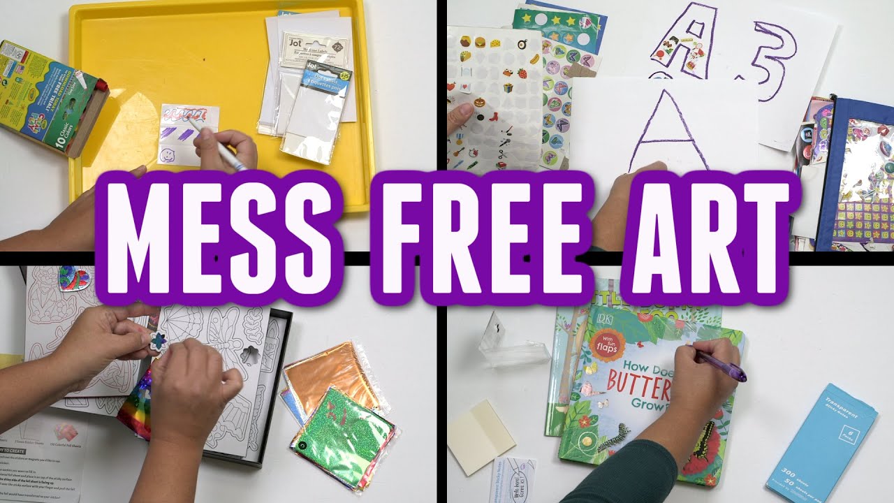 5 Mess Free Art Ideas for Toddlers & Preschoolers - YouTube