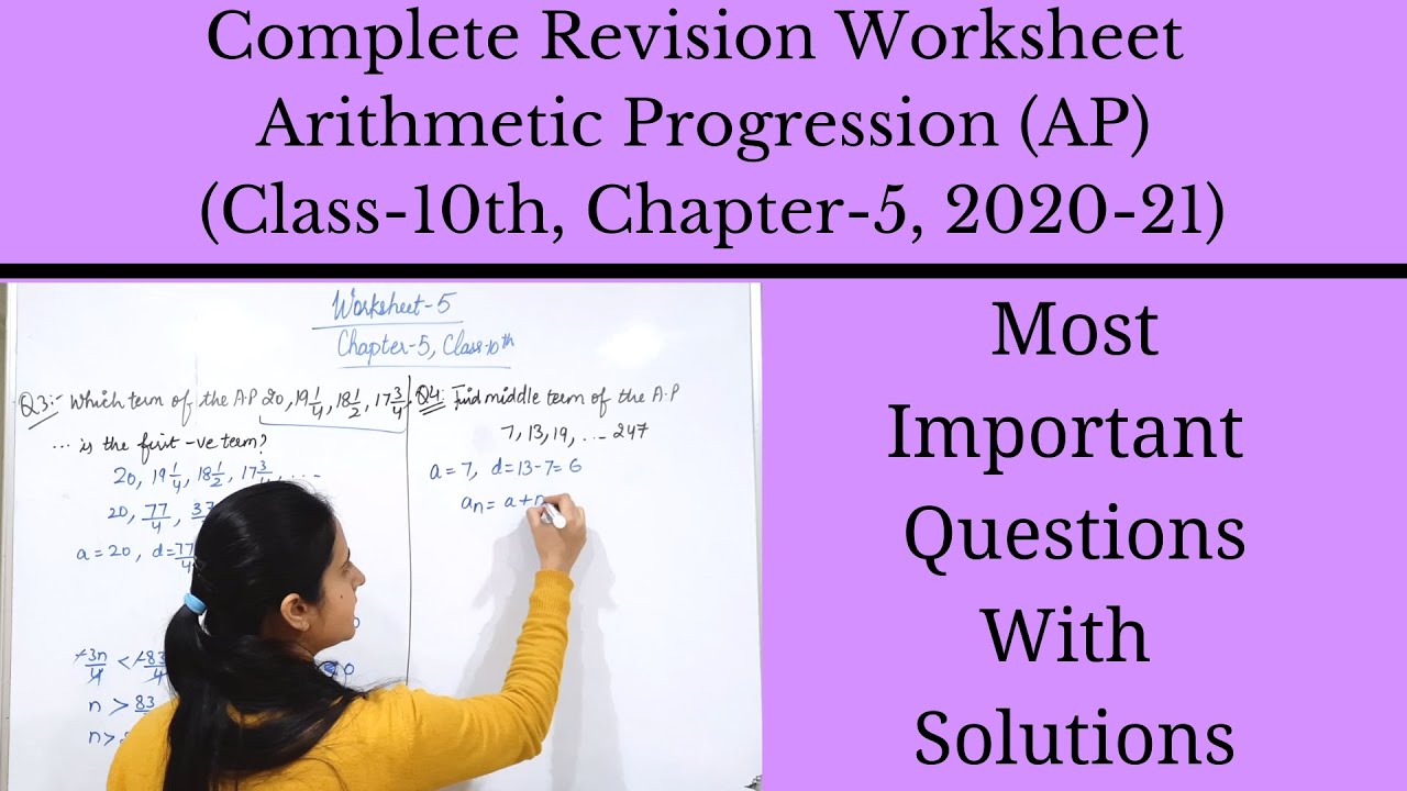 Arithmetic Progressions (AP) || Class 10th Chapter 5 || Complete ...