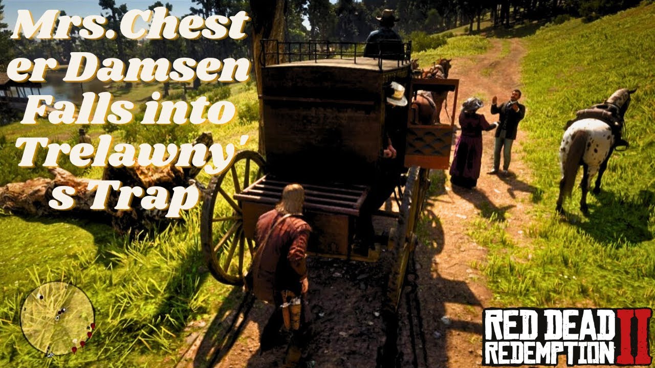 Mrs.Chester Damsen Falls into Trelawny's Trap | RDR2 | Coach Robbery ...