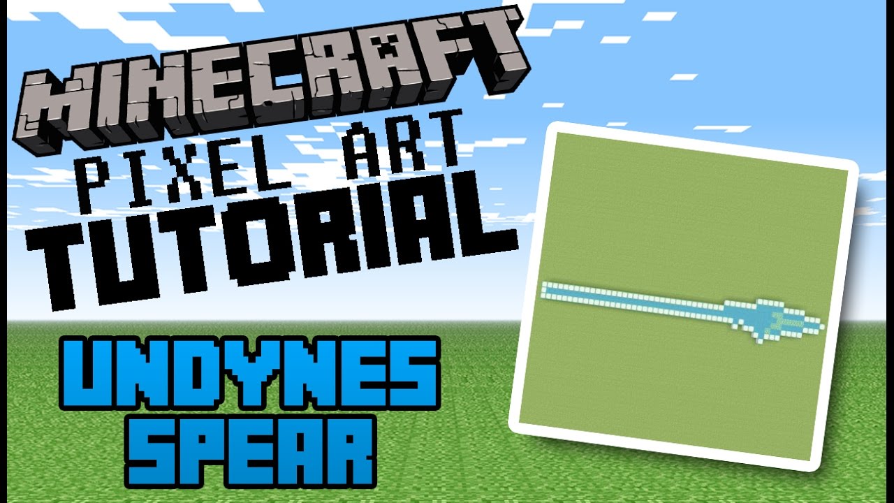 Undyne's Spear - Minecraft Pixel Art Tutorial - YouTube