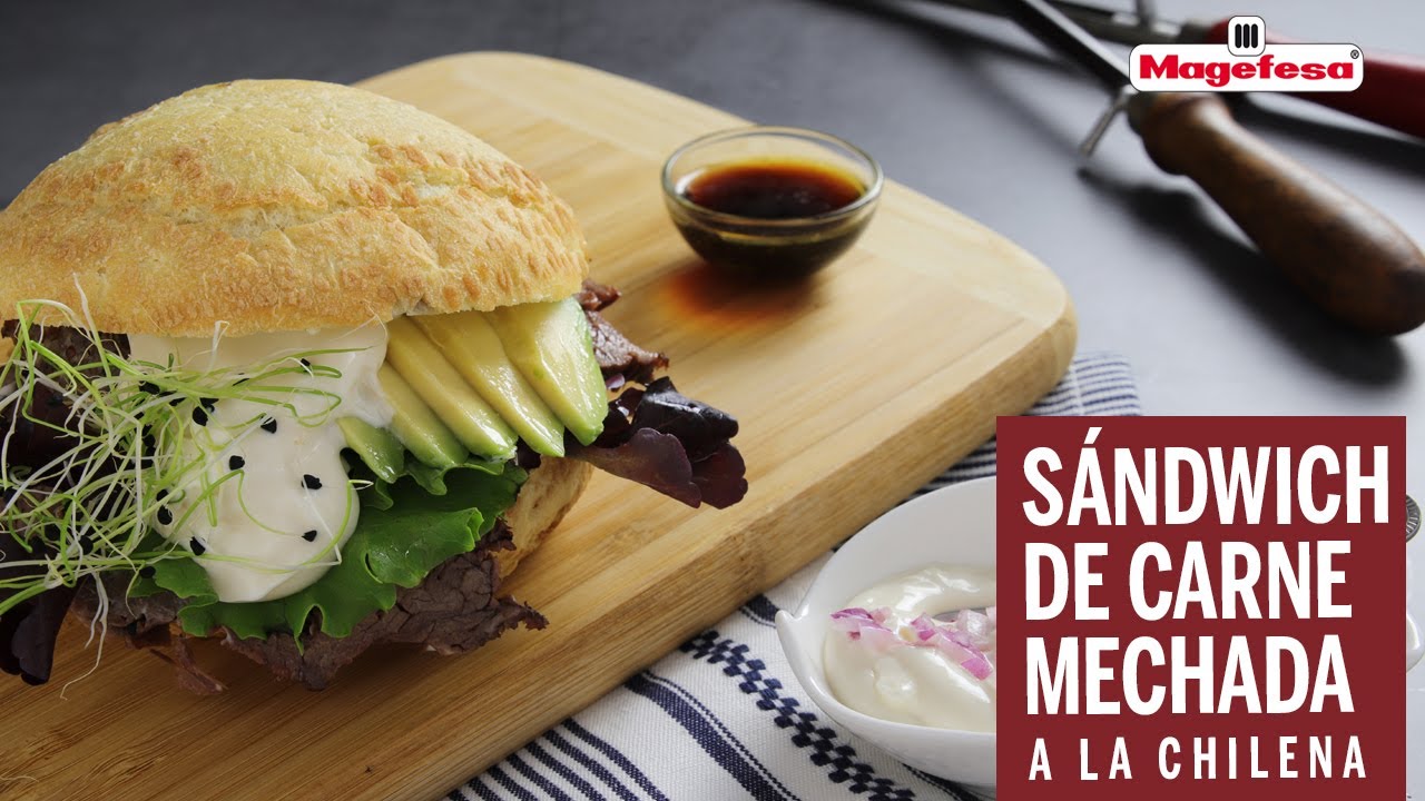 SÁNDWICH de CARNE MECHADA a la chilena en olla a presión eléctrica ...