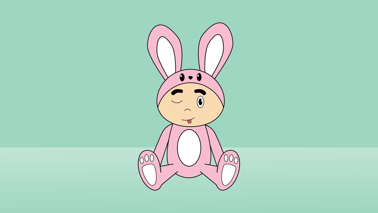 Timelapse Rabbit Cartoon Illustration Process - YouTube