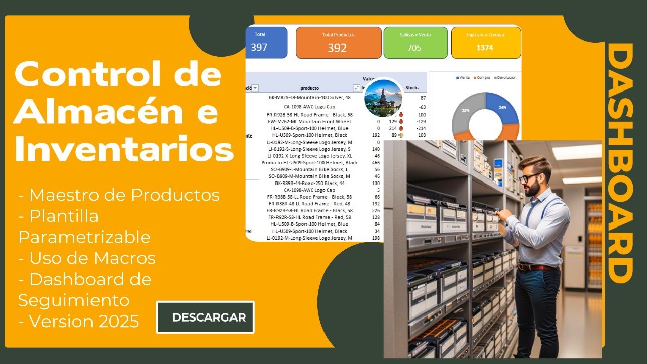 Plantilla de control de almacén, stock e inventarios 2025 - YouTube