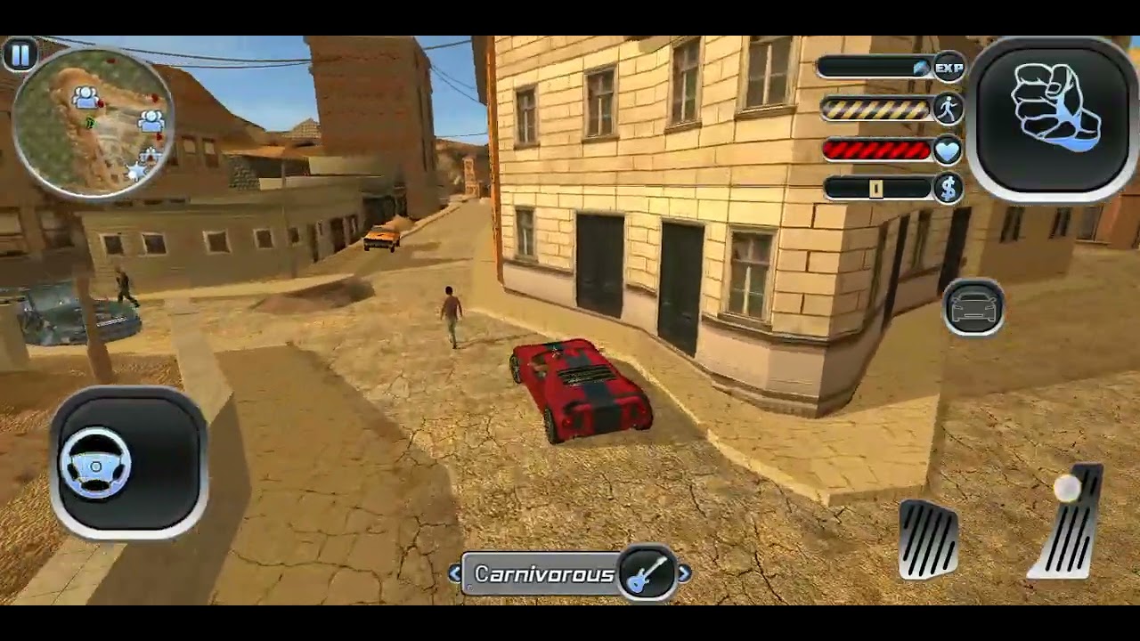 tam drives red robot car in survival land naxeex game - YouTube