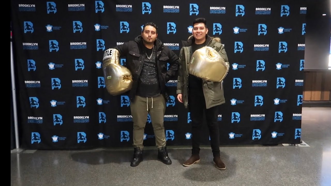 Watching boxing match at the Barclays Center - YouTube