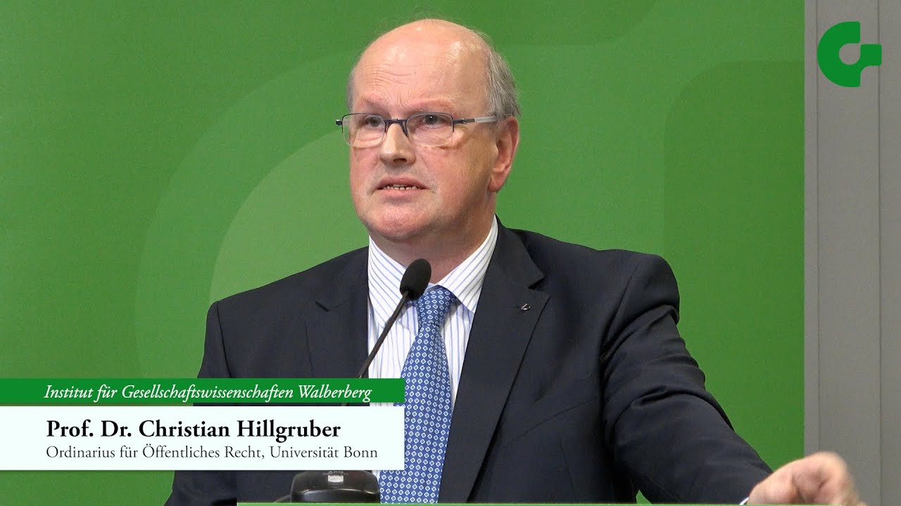 Prof. Dr. Christian Hillgruber - Kirche und Staat in Deutschland - YouTube