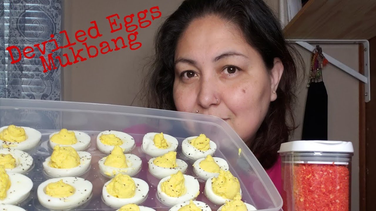Eating 20 Deviled Eggs mukbang - YouTube
