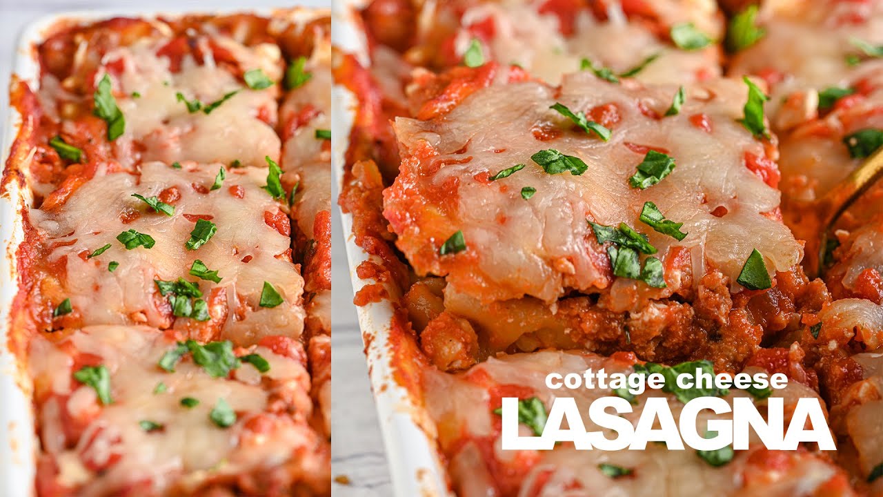High Protein Lasagna with Cottage Cheese | 336 kcal & meal-prep ...