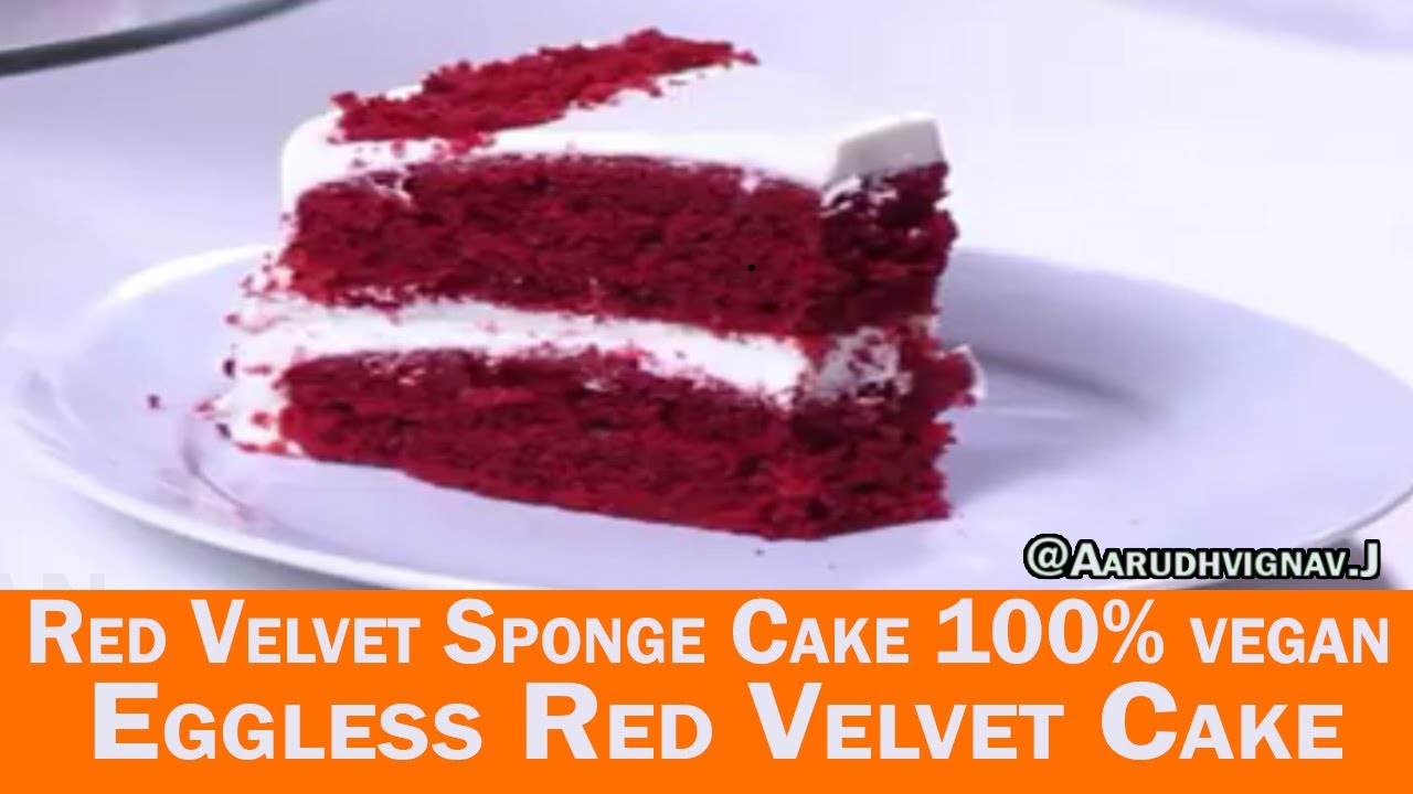 Red Velvet Sponge Cake 100% vegan | Fluffy Thick Red Velvet Cake ...