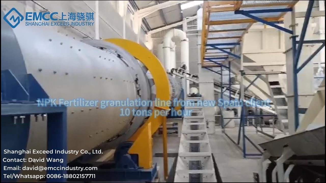 NPK fertilizer granulation production line from new Spain client, 10 ...