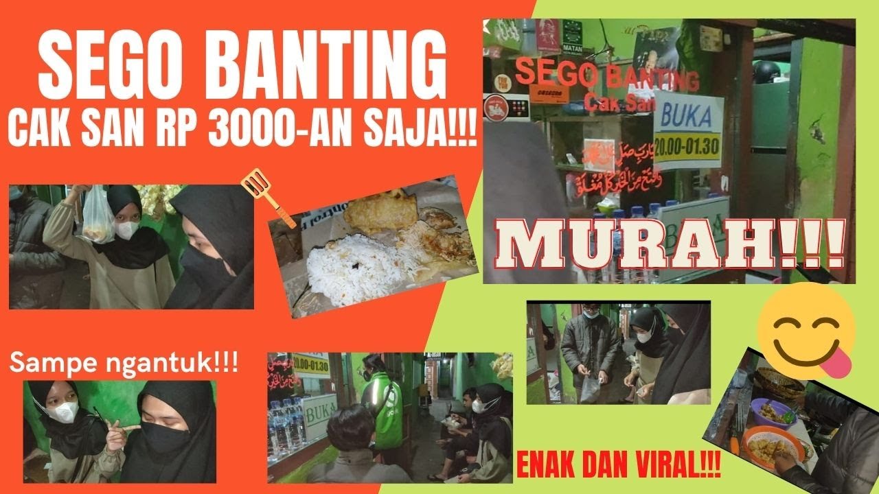 NASI BANTING CAK SAN HANYA Rp 3.000 | SEGO BANTING CAK SAN | KULINER ...