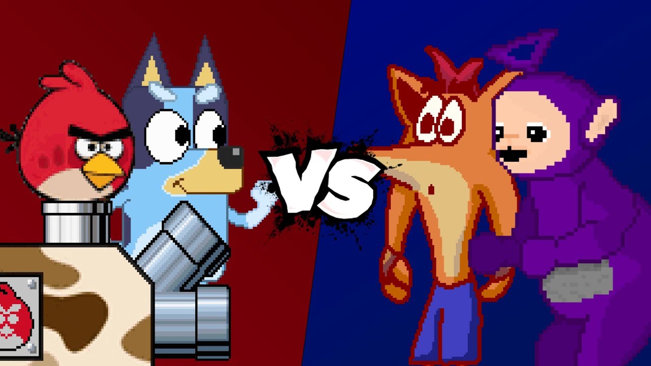 MUGEN Battle - Angry Birds Tank/Bluey vs Tinky WInky/Crash Bandicoot ...