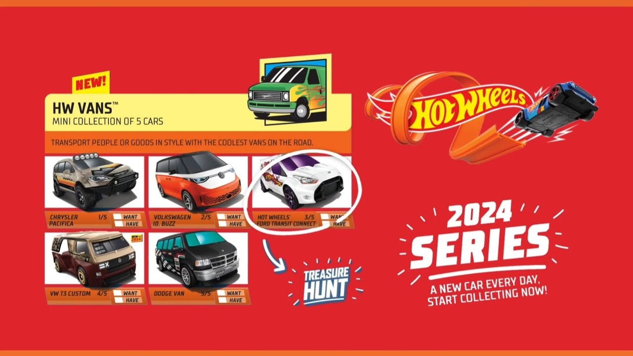Hot Wheels HW Vans Series - Mini collection of 5 Cars - YouTube