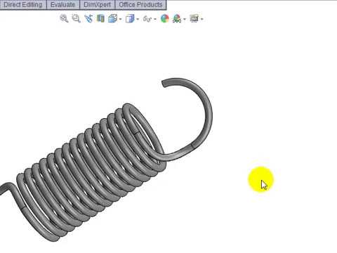 solidworks tutorial #04 : how to create sketch tension spring - YouTube