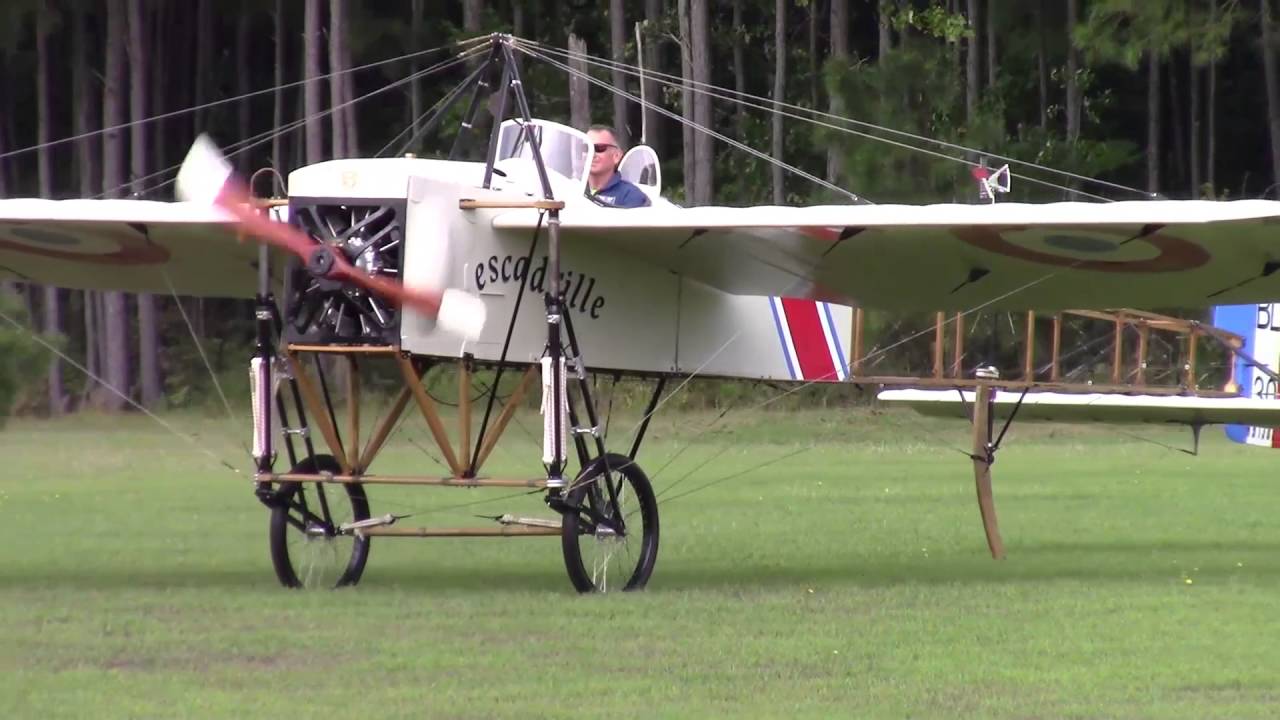 Bleriot XI-2 Engine Start and Taxi - YouTube