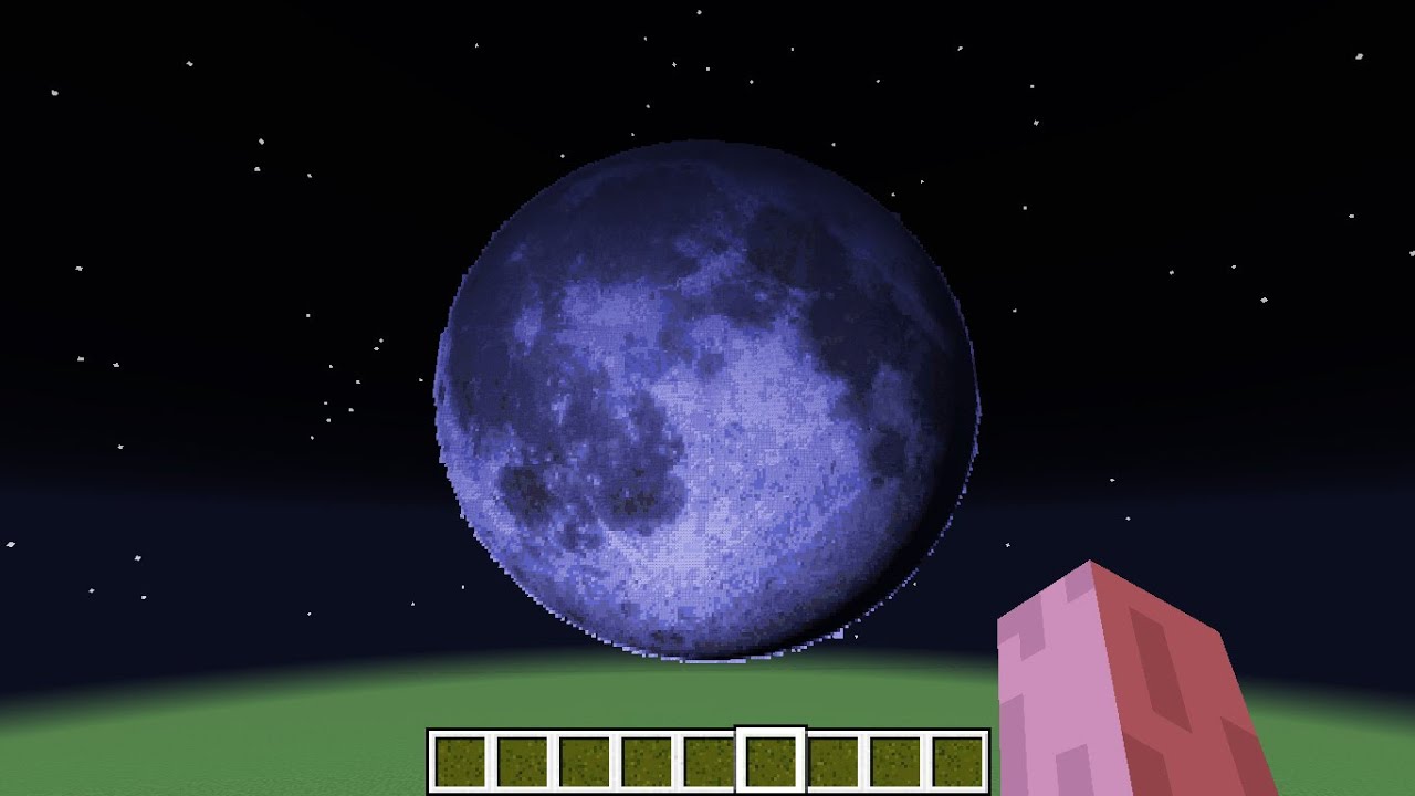 moon in minecraft! - YouTube