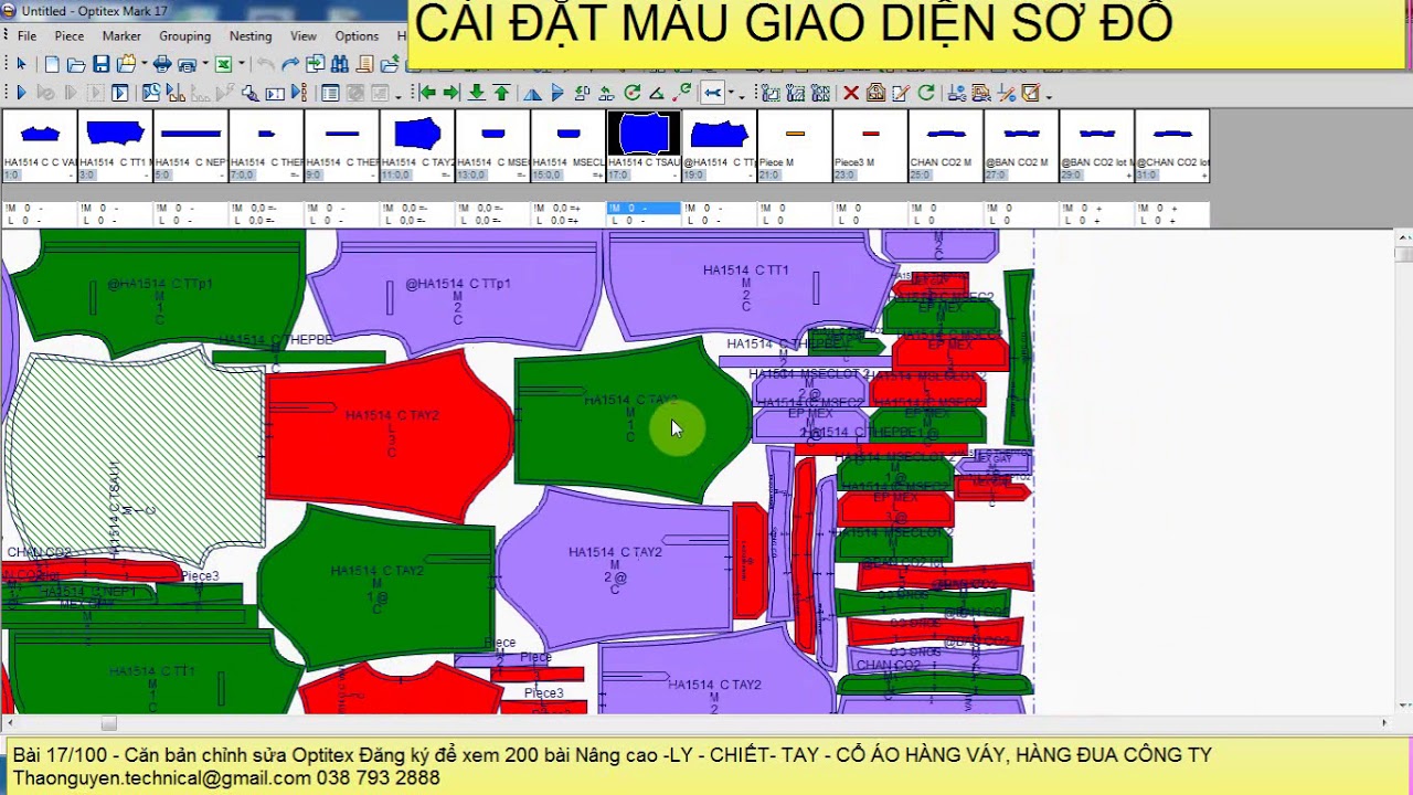 Optitex 17 - CÀI ĐẶT MÀU CHO GIAO DIỆN SƠ ĐỒ - YouTube