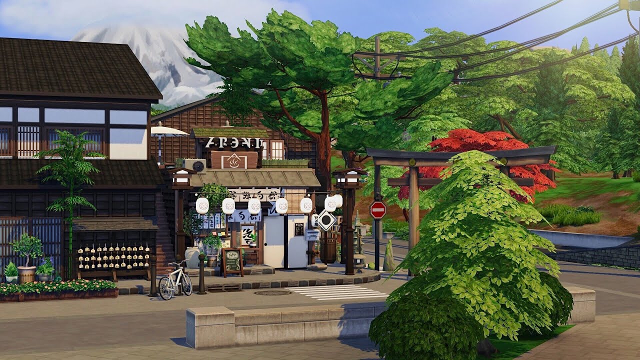 Japanese Restaurant • The Sims 4 • No CC | Speed Build - YouTube