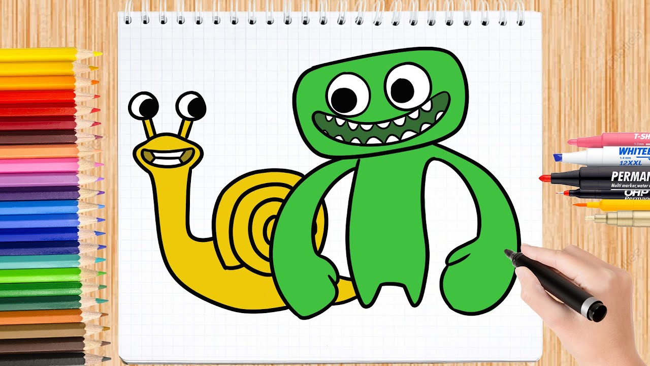 How to draw Garten Of Banban 2 | Jumbo Josh and Slow Seline - Easy Step ...