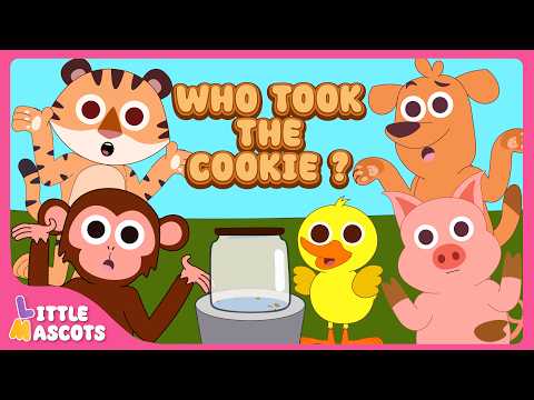 Who Took The Cookie? 🍪 | Animal Version | Kids Songs | Little Mascots