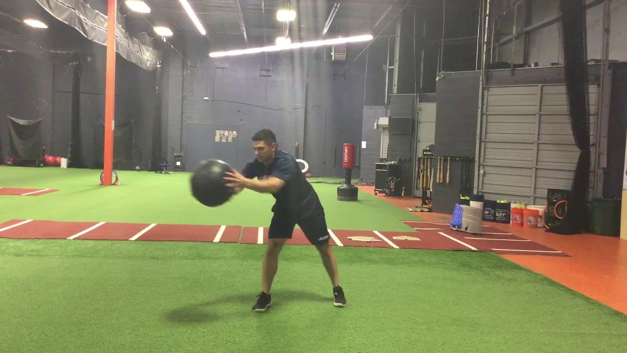 Front Side Rotational Med Ball Slam - YouTube