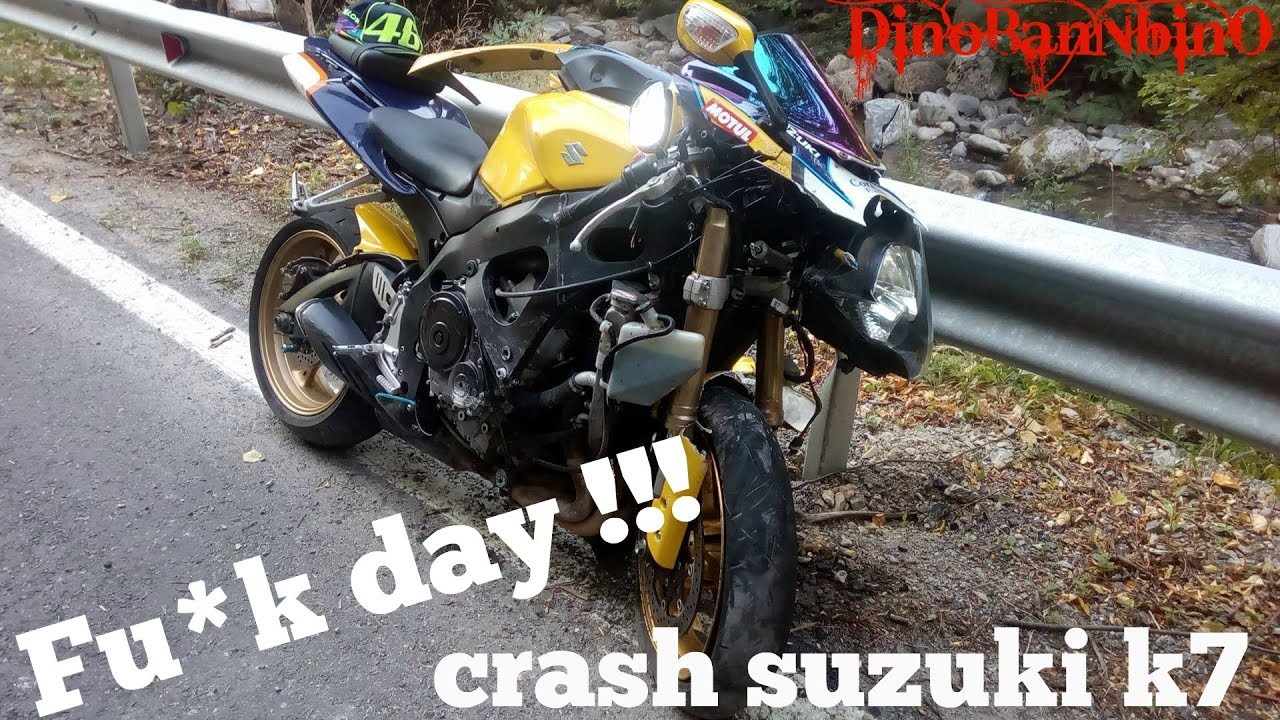 Suzuki gsxr к7 crash - YouTube