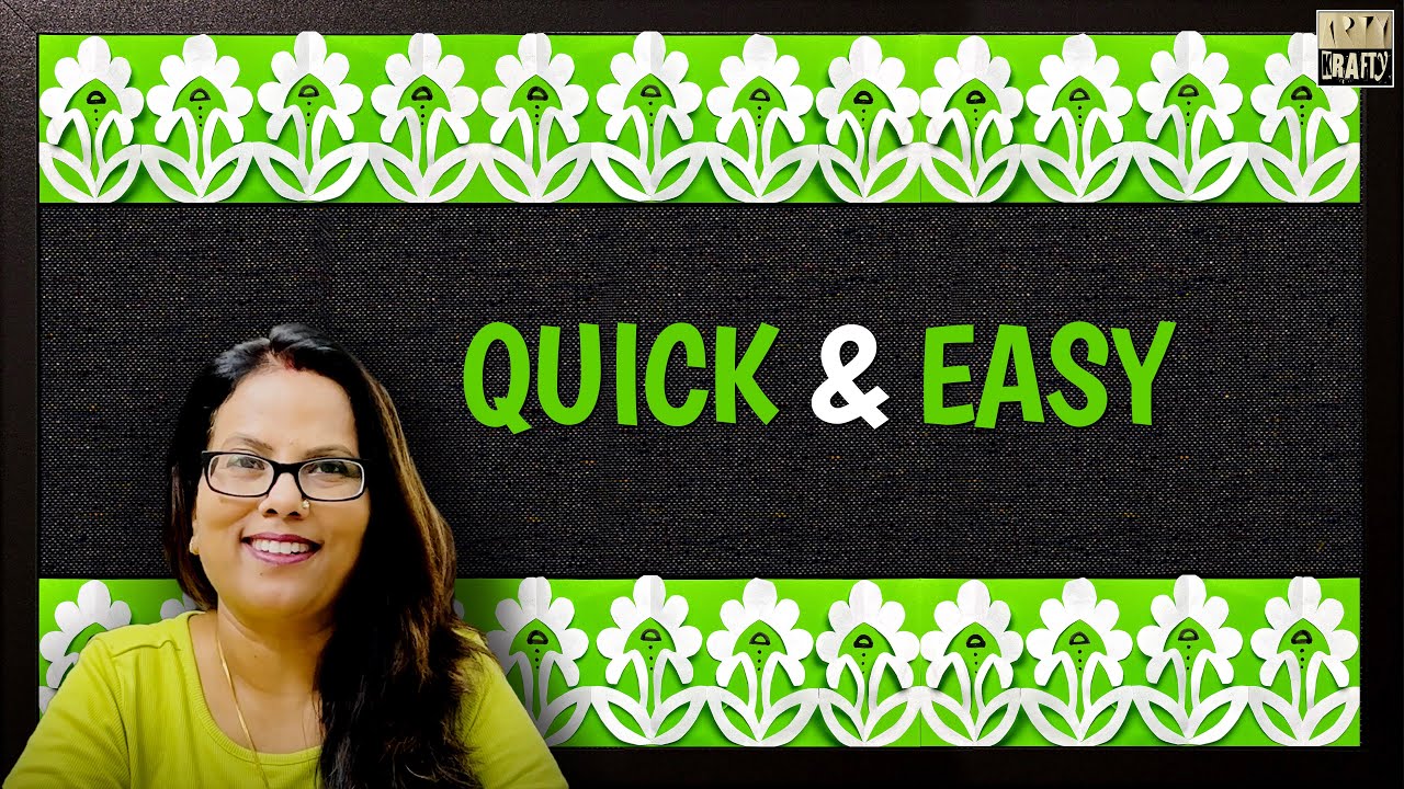 Beautiful FLORAL Design for Bulletin Board Border | Quick & Easy | 5 ...