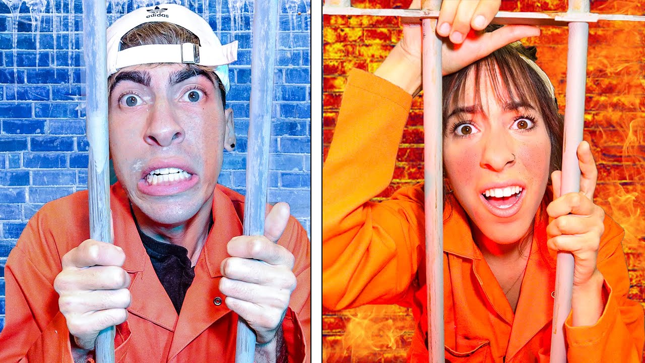 HOT vs COLD Prison challenge! - YouTube