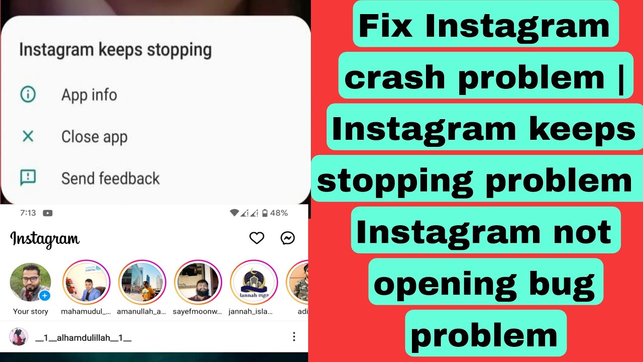 Fix Instagram crash problem | Instagram keeps stopping problem ...