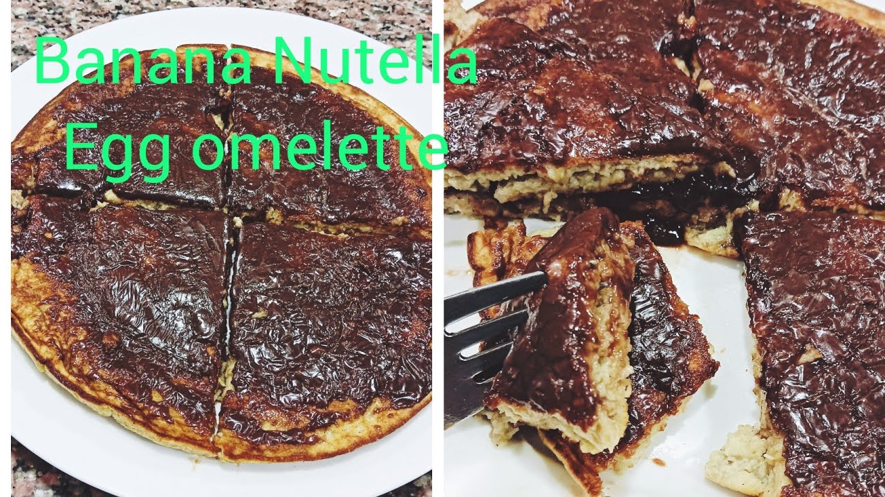 Banana Nutella egg omelette #satisfyingcravings #asmrcooking - YouTube