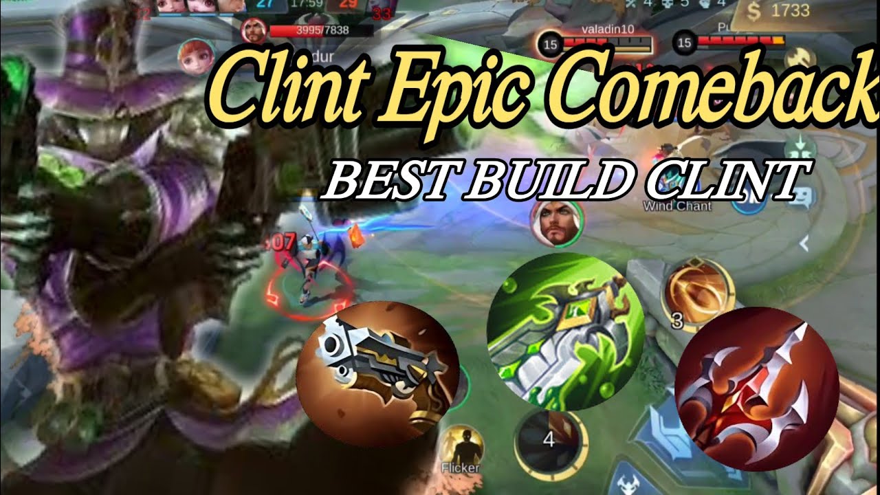 CLINT EPIC COMEBACK || BEST BUILD CLINT TERBARU || GAMEPLAY CLINT ...
