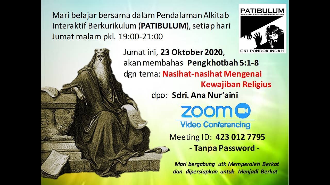 Patibulum - Nasihat-nasihat Mengenai Kewajiban Religius (Pengkhotbah 5: ...