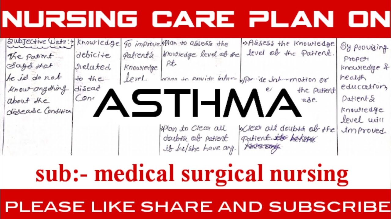 Nursing care plan on Asthma // medical surgical nursing // for nursing ...