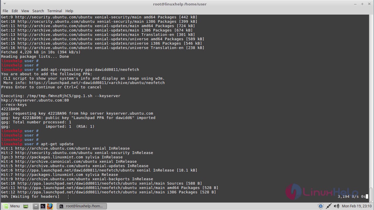 How to Install NeoFetch 3.3.0 on Linux Mint 18.3 - YouTube
