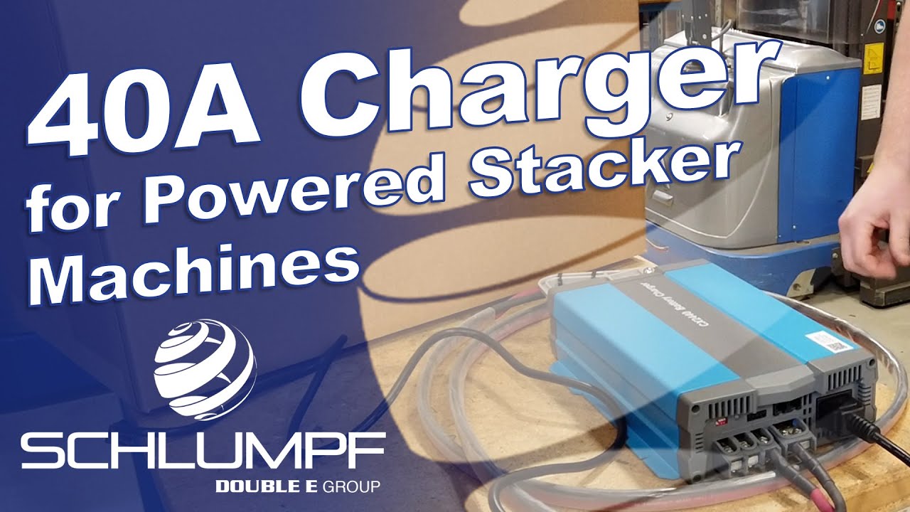 40A Battery Charger for Powered Stacker Machines - YouTube