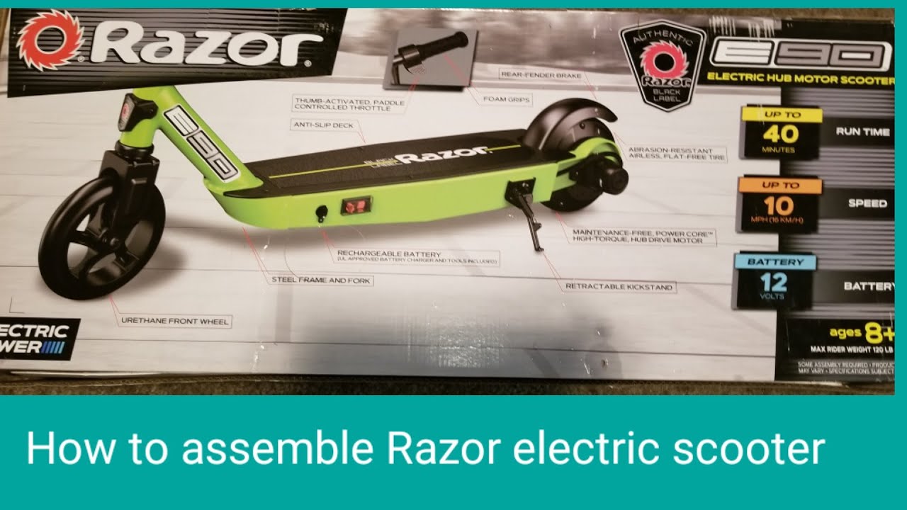Unboxing Razor Electric Hub Motor scooter - YouTube
